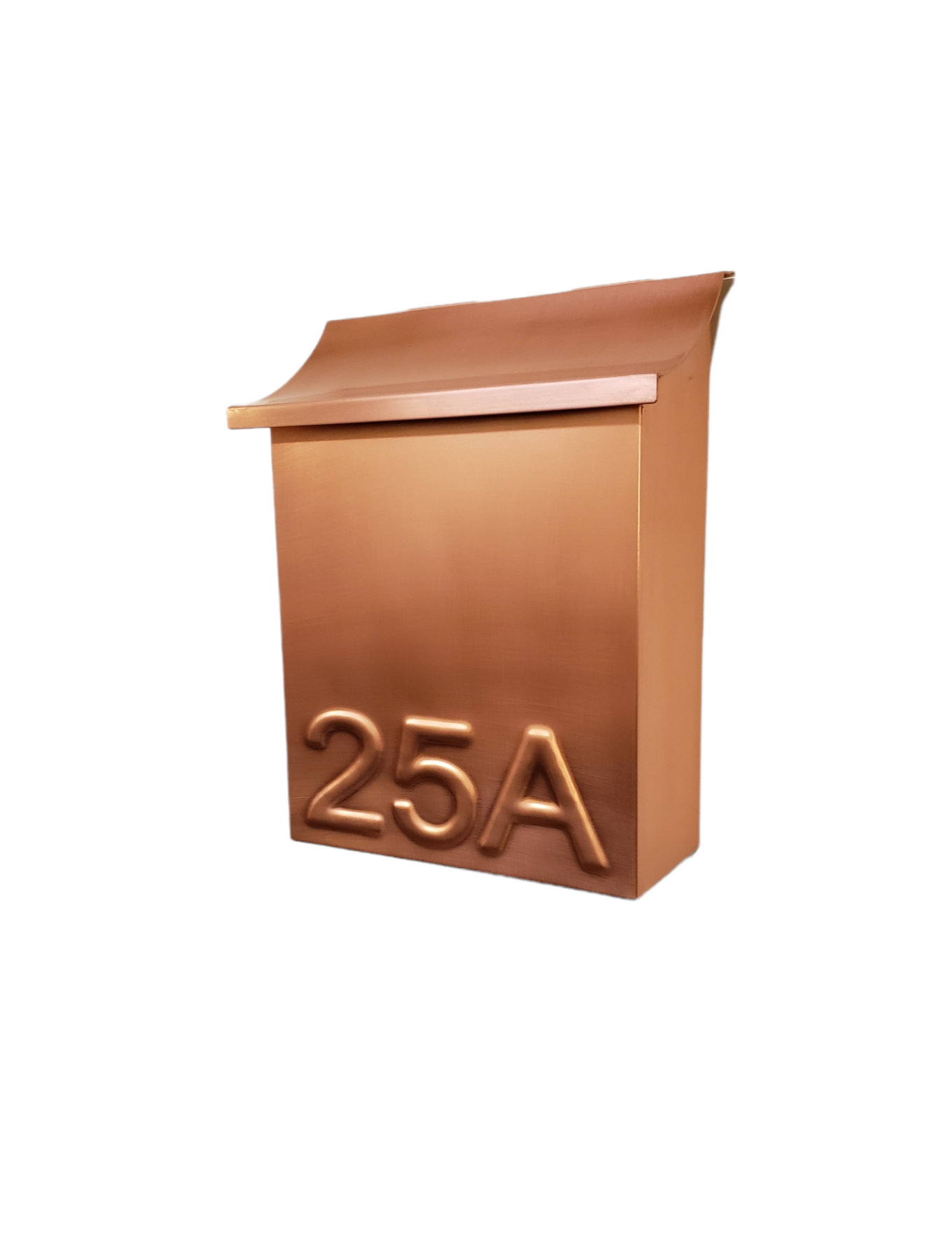 Flush Mount vertical Copper Mailbox | CU-COPPER DESIGN