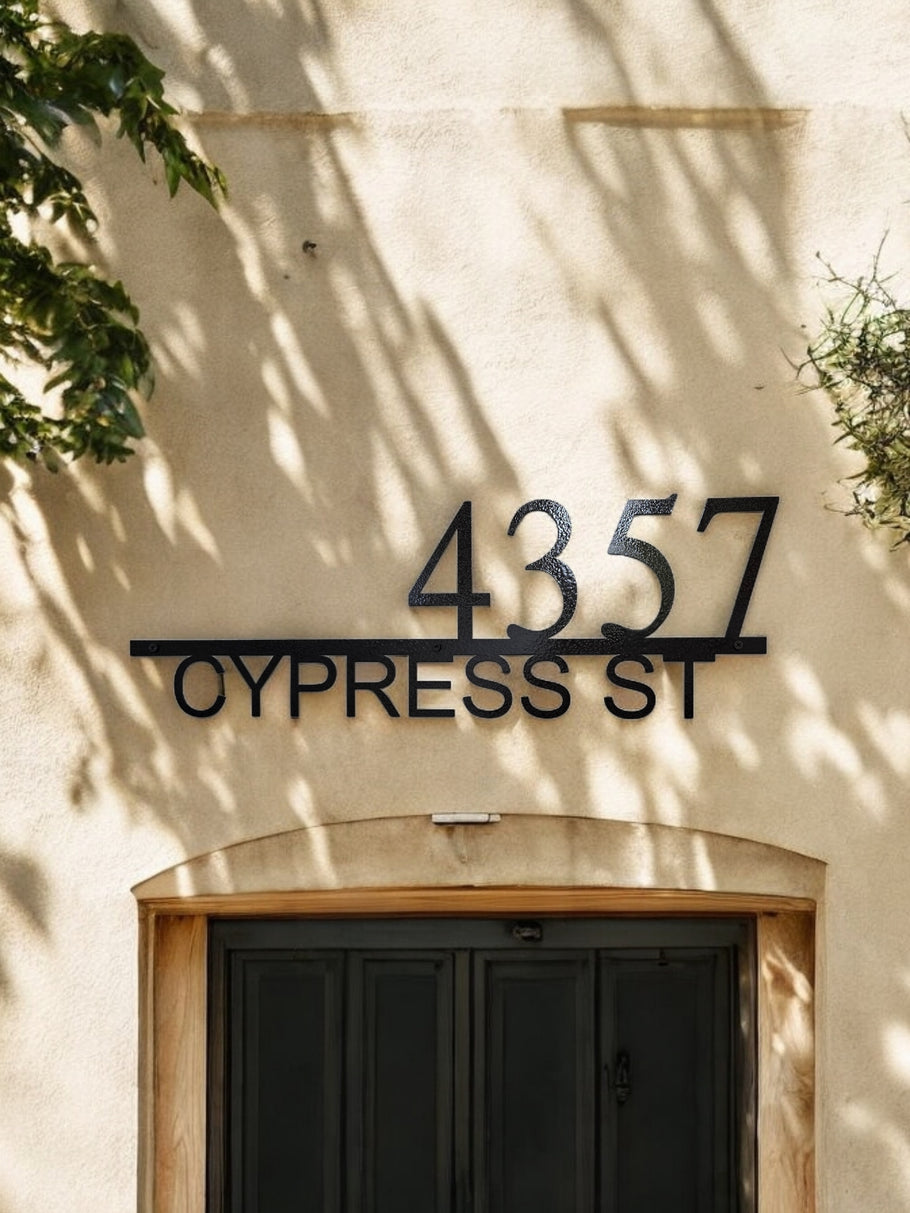 Real patina copper Address Plaque House 3 numbers | CU-COPPER DESIGN
