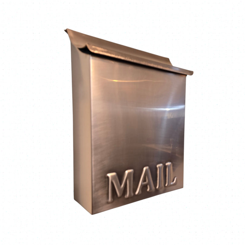 Flush Mount vertical Copper Mailbox | CU-COPPER DESIGN