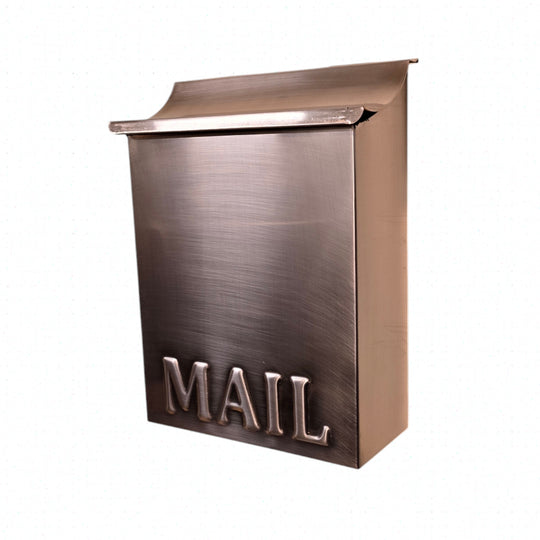 Flush Mount vertical Copper Mailbox | CU-COPPER DESIGN